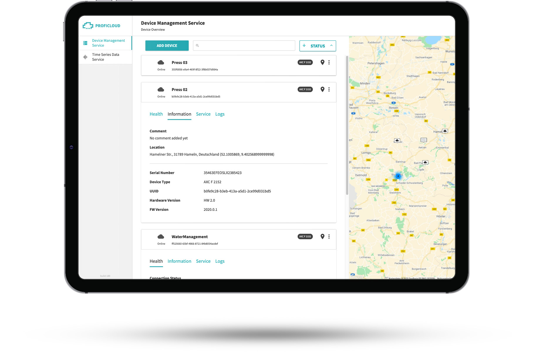 Proficloud.io | Check out the new Proficloud with demo devices
